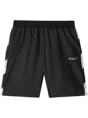 Off-White Diag Surfer Swimshorts - Black