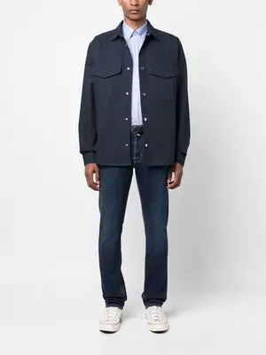 Paul & Shark Embroidered-logo Shirt - Blue