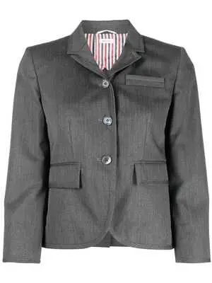 Thom Browne Single-breasted Wool Blazer - Grey