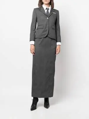 Thom Browne Single-breasted Wool Blazer - Grey