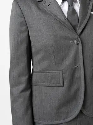 Thom Browne Single-breasted Wool Blazer - Grey