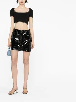 Alexander Wang Scoop-neck Cropped T-shirt