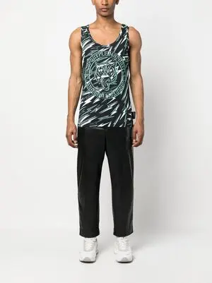 PLEIN SPORT Logo-print Tank Top