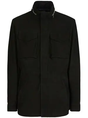 GIUSEPPE ZANOTTI Sylhas Suede Hooded Jacket
