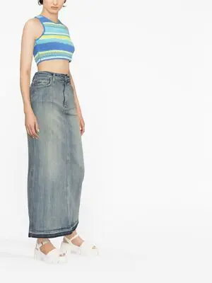GANNI Denim Maxi Skirt
