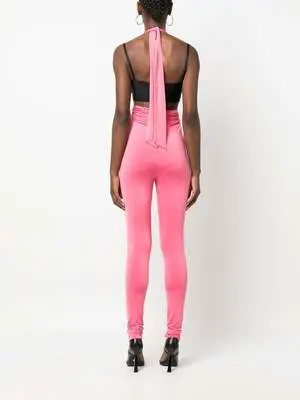 Attico Ruby Halterneck-strap Leggings - Pink