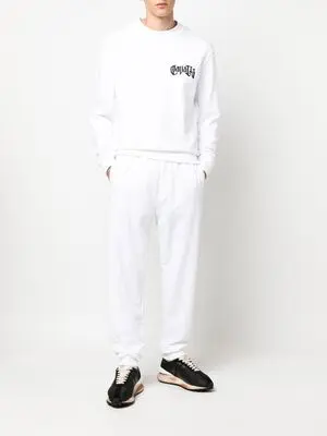 Roberto Cavalli Logo-print Cotton Track Pants