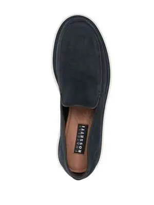 Fratelli Rossetti Calf-suede Slip-on Loafers - Blue