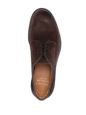 DOUCAL'S Suede Derby Shoes - Brown
