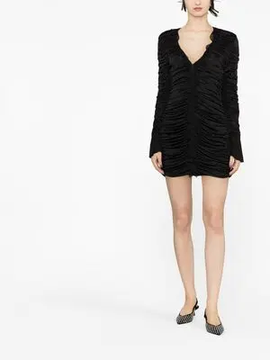 Blumarine Draped Ruffled Mini Dress