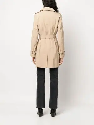 SAVE THE DUCK Lightweight Double-breasted Trench Coat - Brown