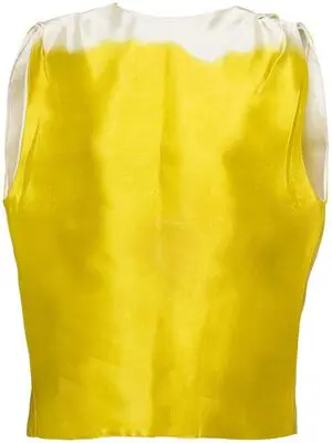 Prada Two-tone Silk Satin Blouse