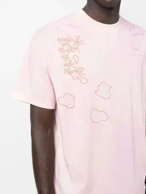 OBJECTS IV LIFE Graphic-print Distressed-effect T-shirt
