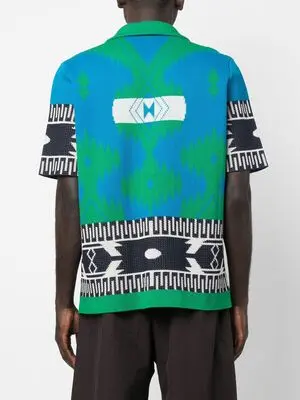 Alanui Patterned Intarsia-knit Shirt - Blue