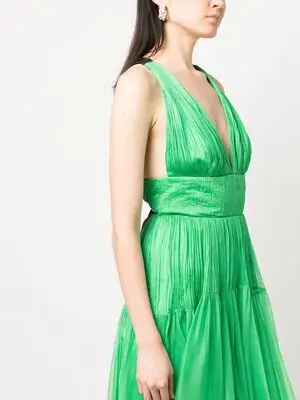 MARIA LUCIA HOHAN Ozana V-neck Gown - Green