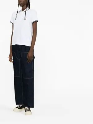 Moncler Stripe-trim Polo Shirt