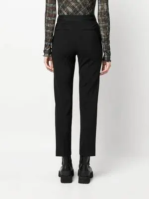 MSGM Logo Waistband Cropped Trousers