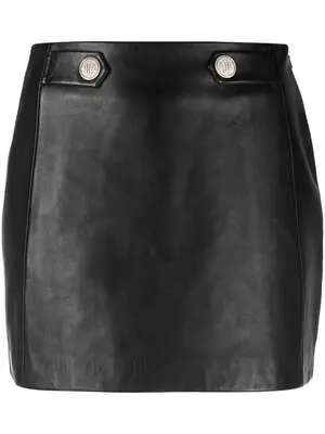 Maje Button-detail Mini Skirt - Black