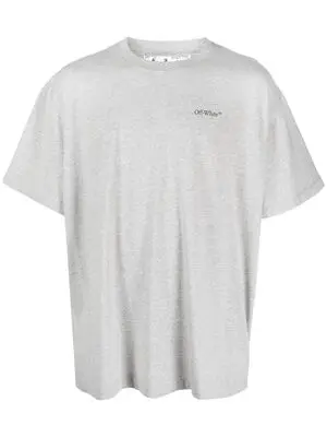 Off-White Jumbo Arrow-print Cotton T-shirt Melange Grey Black
