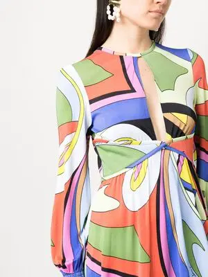 Moschino Graphic-print Mini Dress - Green