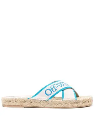 Off-white Raffia Shoes For Women