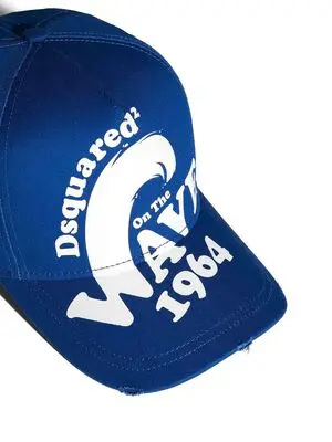 Dsquared2 Cotton Logo Print Baseball Cap
