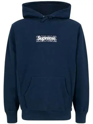 Supreme Bandana Box Logo Hoodie - Blue | Editorialist