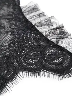 PARLOR Lace Ruffle-trim Fingerless Gloves