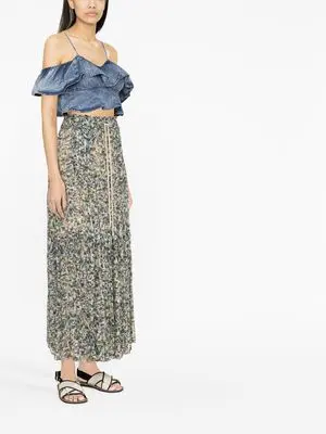 MARANT ETOILE Voloteo Ruffle Blouse - Blue