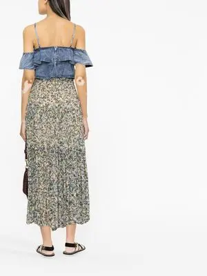 MARANT ETOILE Voloteo Ruffle Blouse - Blue