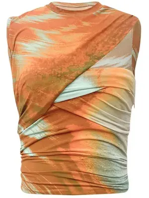 Simkhai Terra Marble-print Top