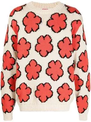 Kenzo Boke Flower Cotton Jumper - Neutrals