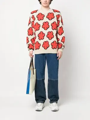 Kenzo Boke Flower Cotton Jumper - Neutrals