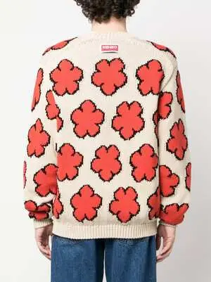 Kenzo Boke Flower Cotton Jumper - Neutrals