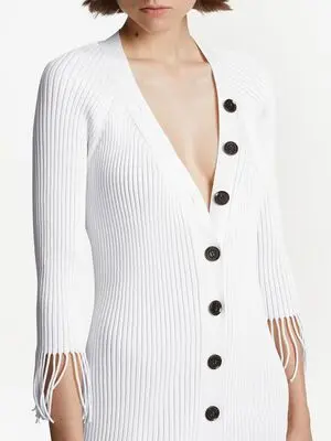 Proenza Schouler Ribbed-knit Buttoned-up Dress
