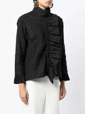 BAMBAH Floral-jacquard Ruffled Jacket