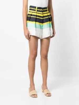 BAMBAH Striped High-waisted Shorts