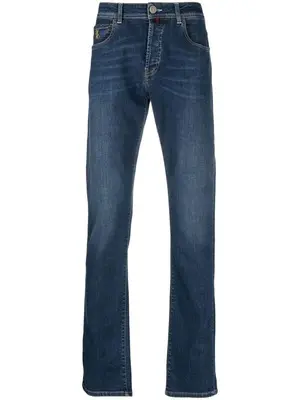 BILLIONAIRE Logo-patch Straight-leg Jeans