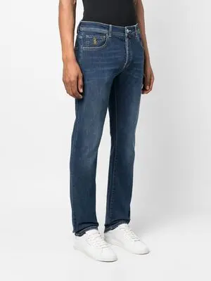 BILLIONAIRE Logo-patch Straight-leg Jeans