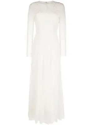 Philosophy Di Lorenzo Serafini Long-sleeve Tulle Dress - White