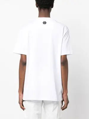 Philipp Plein Rhinestone-embellished Skull-print T-shirt - White