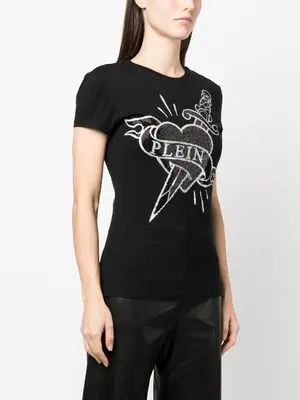 Philipp Plein Logo-embellished T-shirt - Black