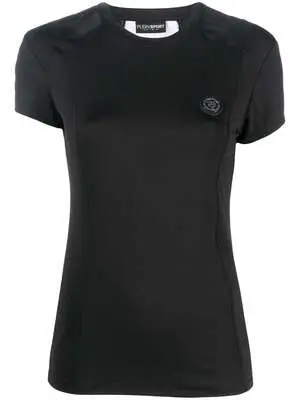 PLEIN SPORT Logo-print Cotton T-shirt - Black