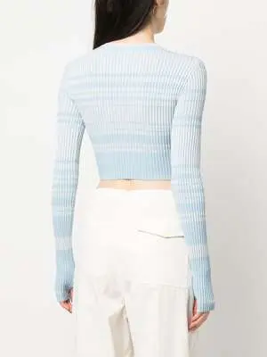 Elisabetta Franchi Striped Cropped Jumper