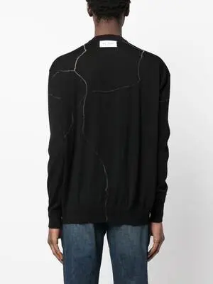 Philipp Plein Cracked-effect Wool Jumper