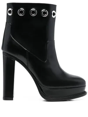 Alexander Mcqueen Almond Toe Boots For Women