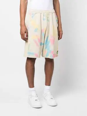 BARROW Tie-dye Print Logo Shorts