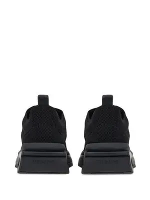 FERRAGAMO Gancini Sole Knit Sneakers - Black