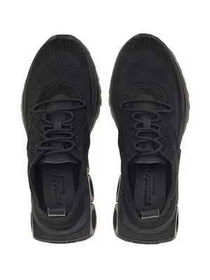 FERRAGAMO Gancini Plaque Low-top Sneakers - Black