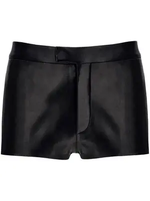 FERRAGAMO Nappa Leather Mini Shorts